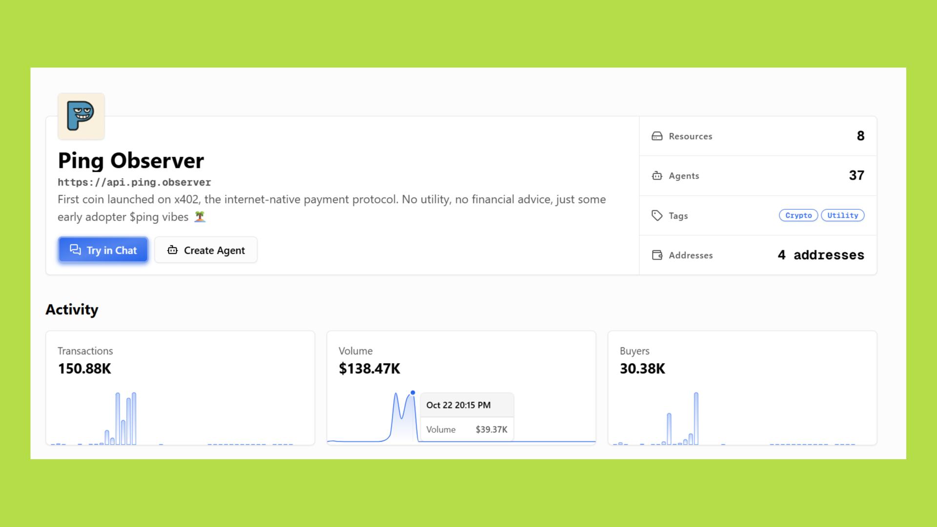 Ping Observer (PING) là gì? Meme coin đầu tiên ra đời từ x402 của Coinbase.